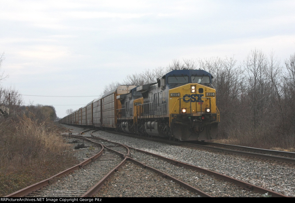 CSX 495 and train Q217